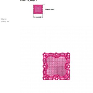 FSL Square Frame, Monogram Machine Embroidery Design, Freestanding ...
