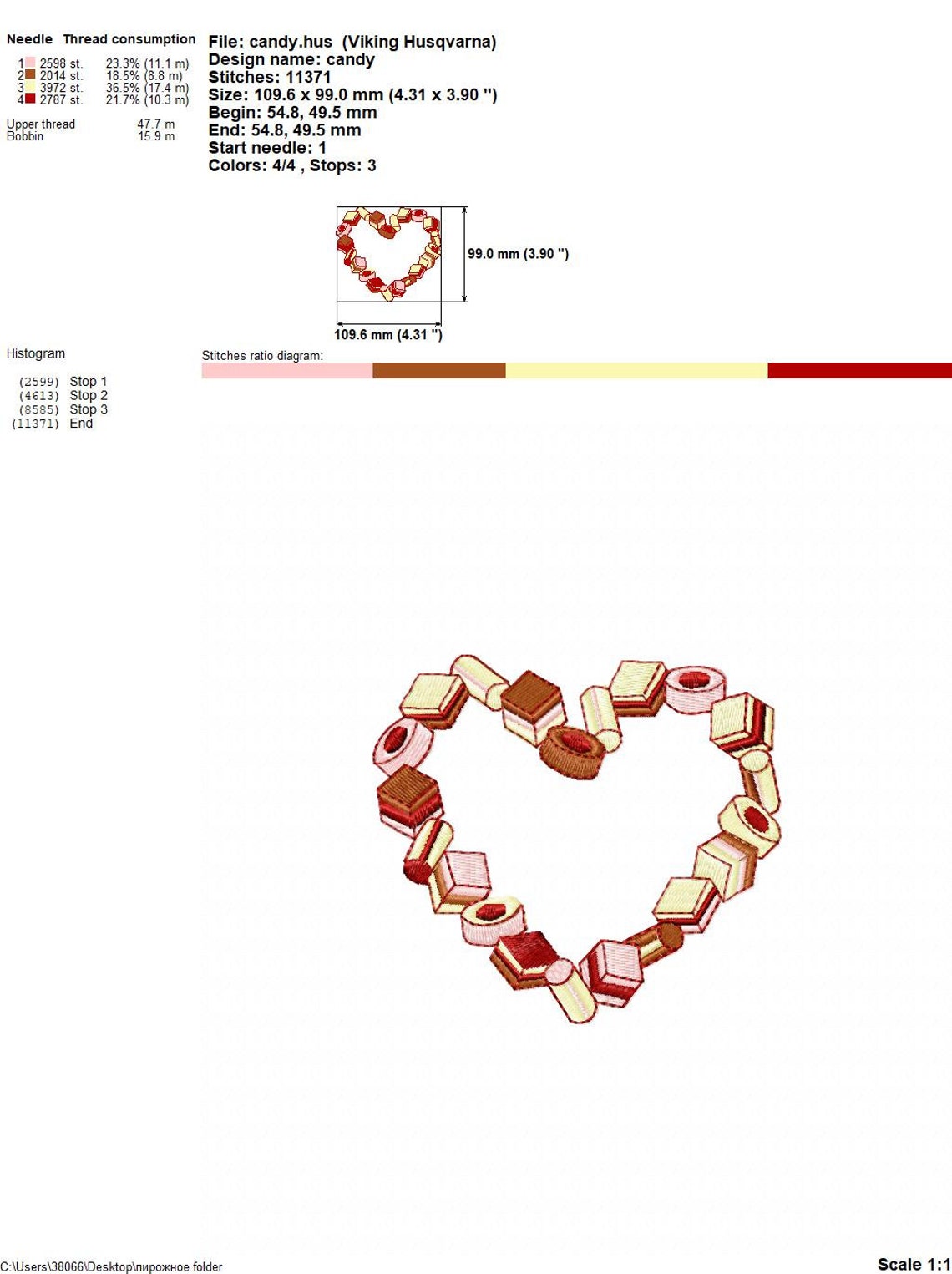 Candy Heart - Machine Embroidery, Candy Heart Design, Frame - Heart ...