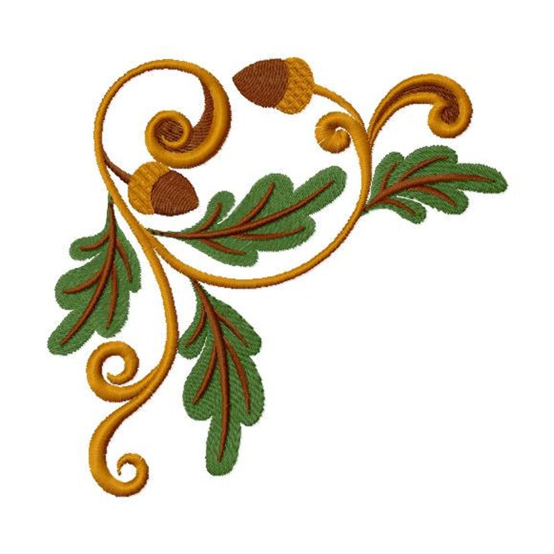 Acorn Embroidery - Etsy