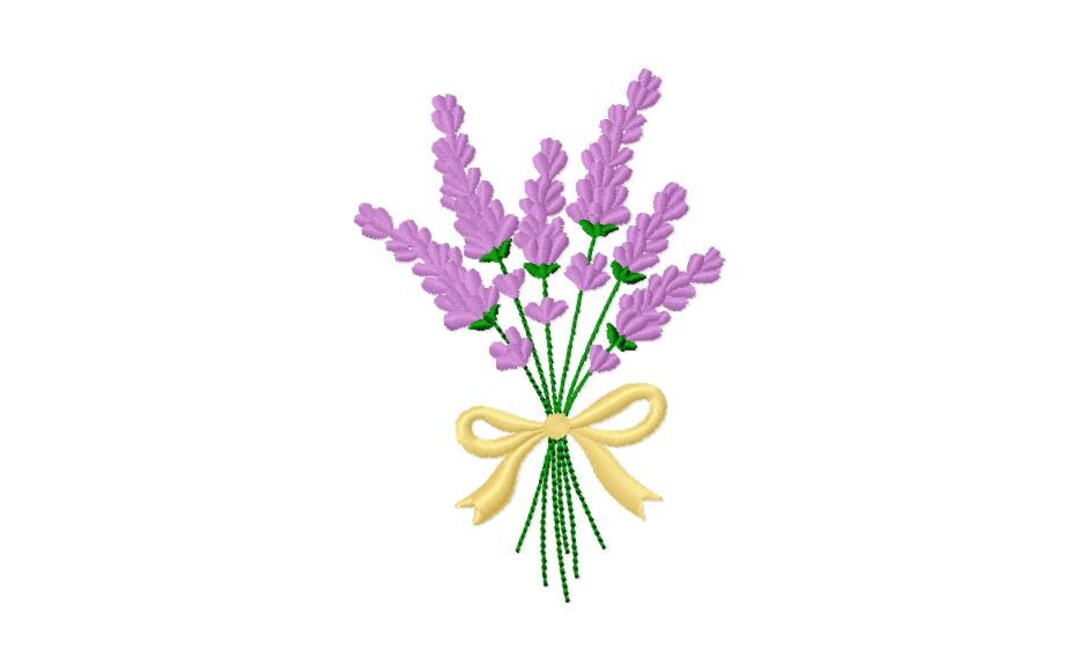 Lavender Bouquet - Machine Embroidery Design 9 Sizes, Lavender Flowers ...