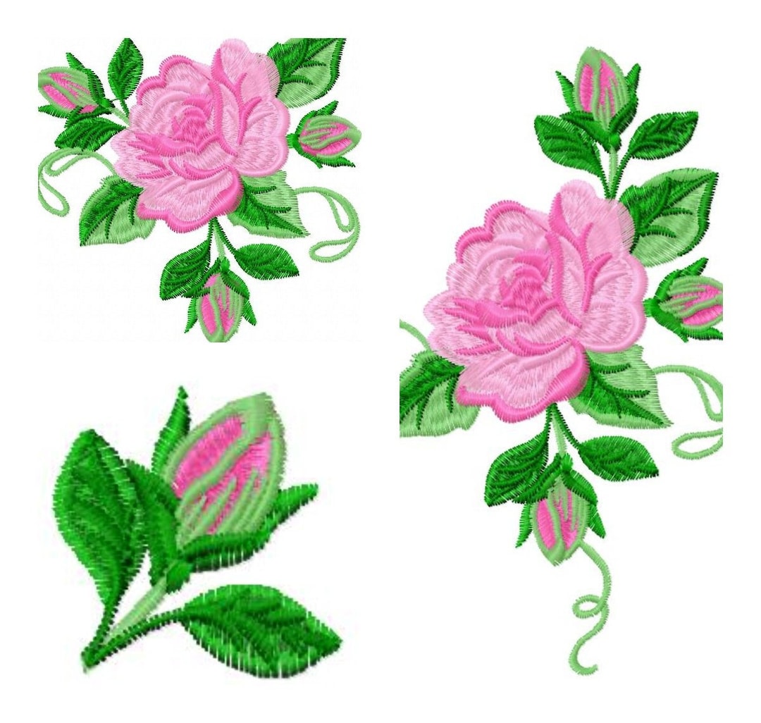 Flowers Embroidery Design - Towel Embroidery Design Machine Embroidery ...