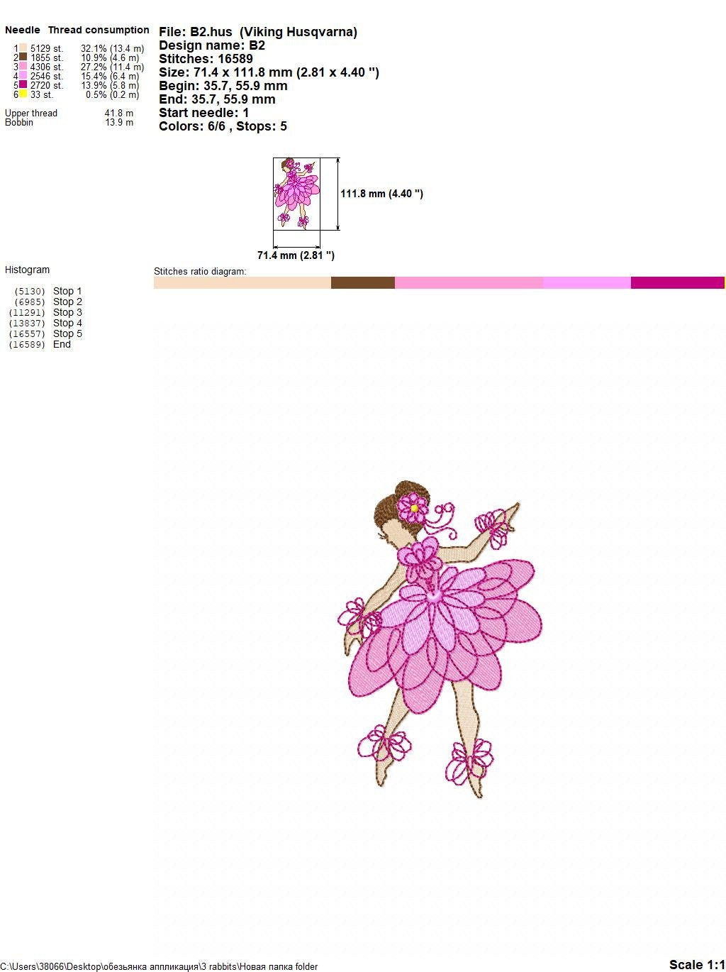 Dancing Ballerina Embroidery Design, Ballet Machine Embroidery (digital ...