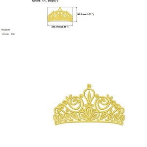 Elegant Tiara Machine Embroidery Design – Royal Crown Machine ...