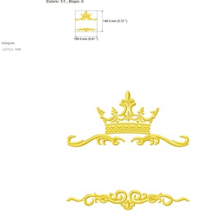 Crown Monogram Frame - Machine Embroidery Design, Royal Monogram Frame ...