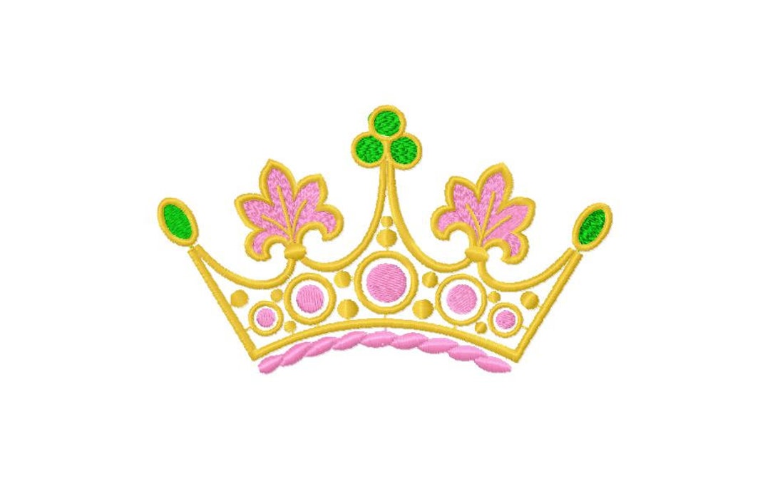 Princess Crown Machine Embroidery Design, Pink Crown, Queen Crown ...