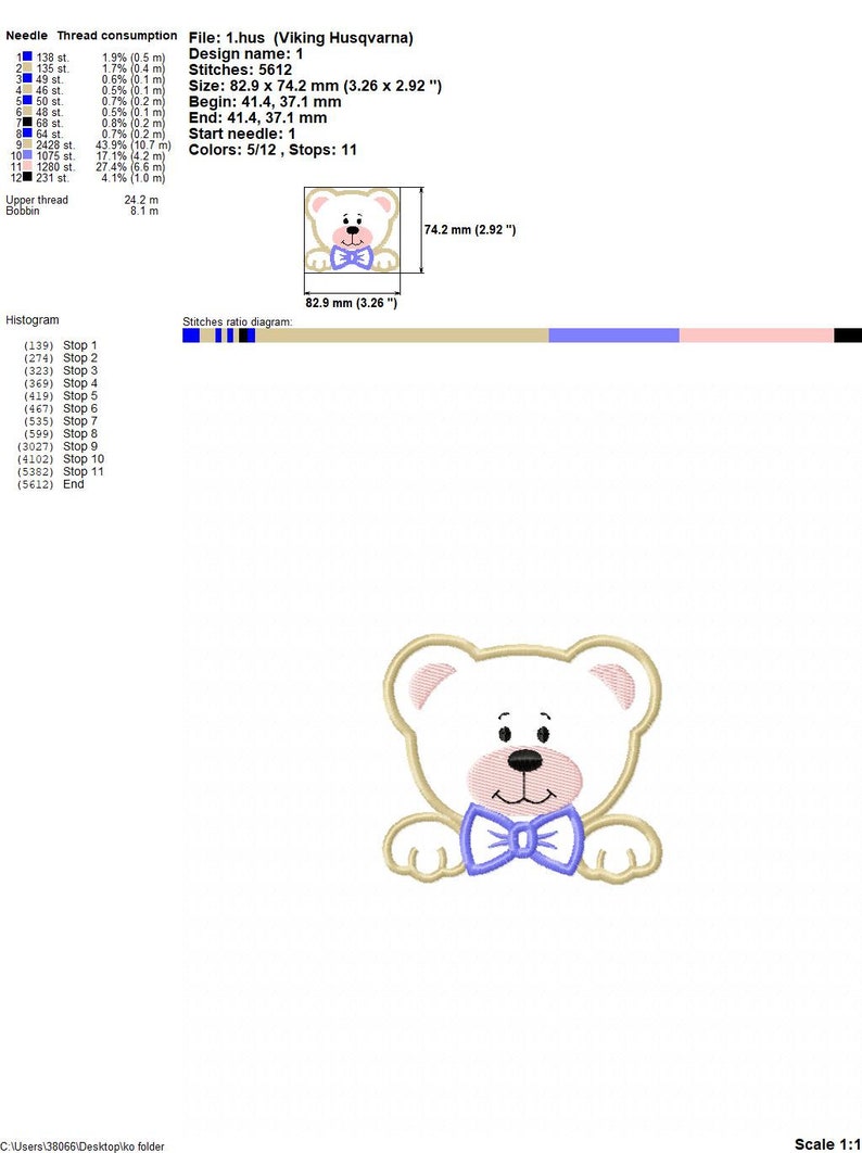 Teddy Bear Embroidery Design Bear Face Embroidery Design - Etsy