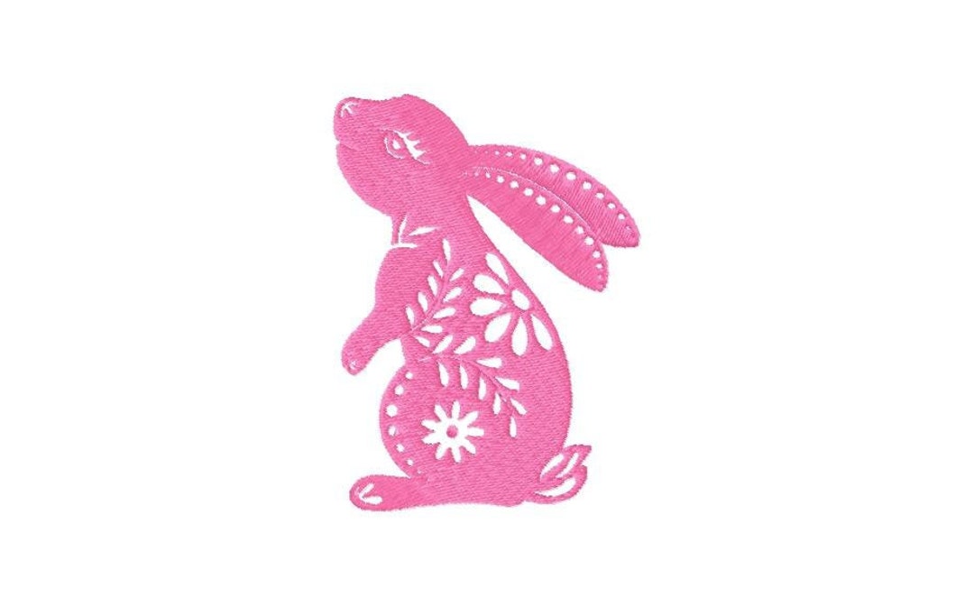 Rabbit Embroidery Design. Easter Bunny Embroidery, Bunny Embroidery ...