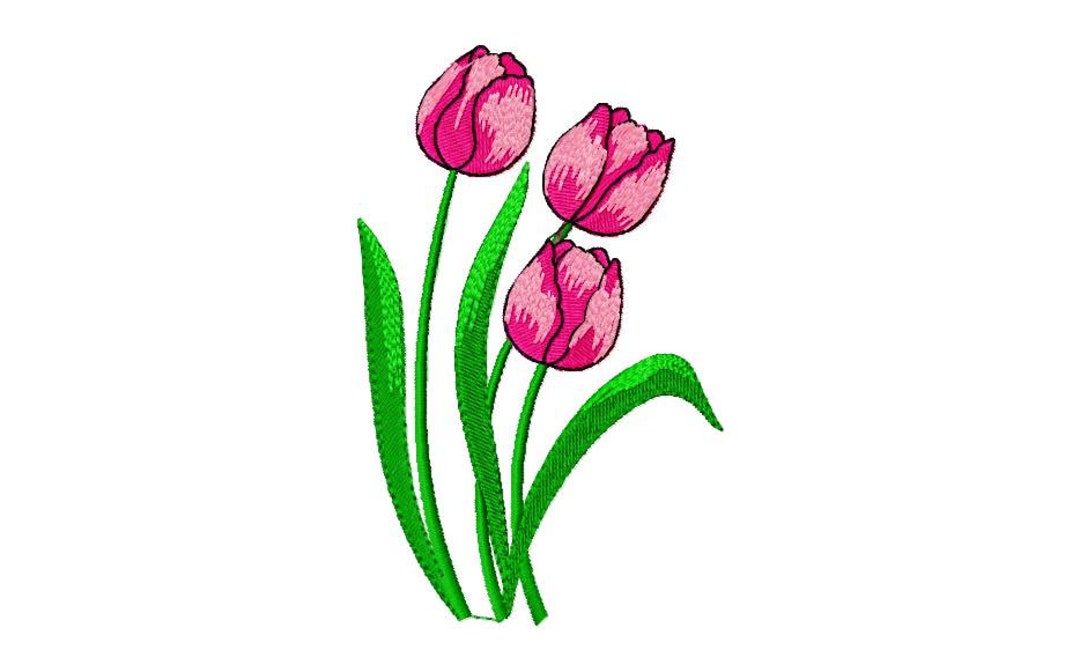Flowers Embroidery Design - Tulip Embroidery Machine Embroidery Design ...