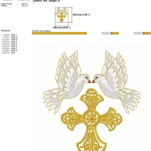 Cross With Doves Embroidery Design, Machine Embroidery Design Doves ...