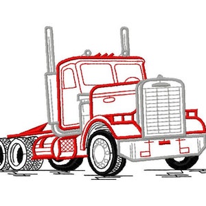 Semi Truck Machine Embroidery Design,truck Driver, Cargo Trucker,driver ...