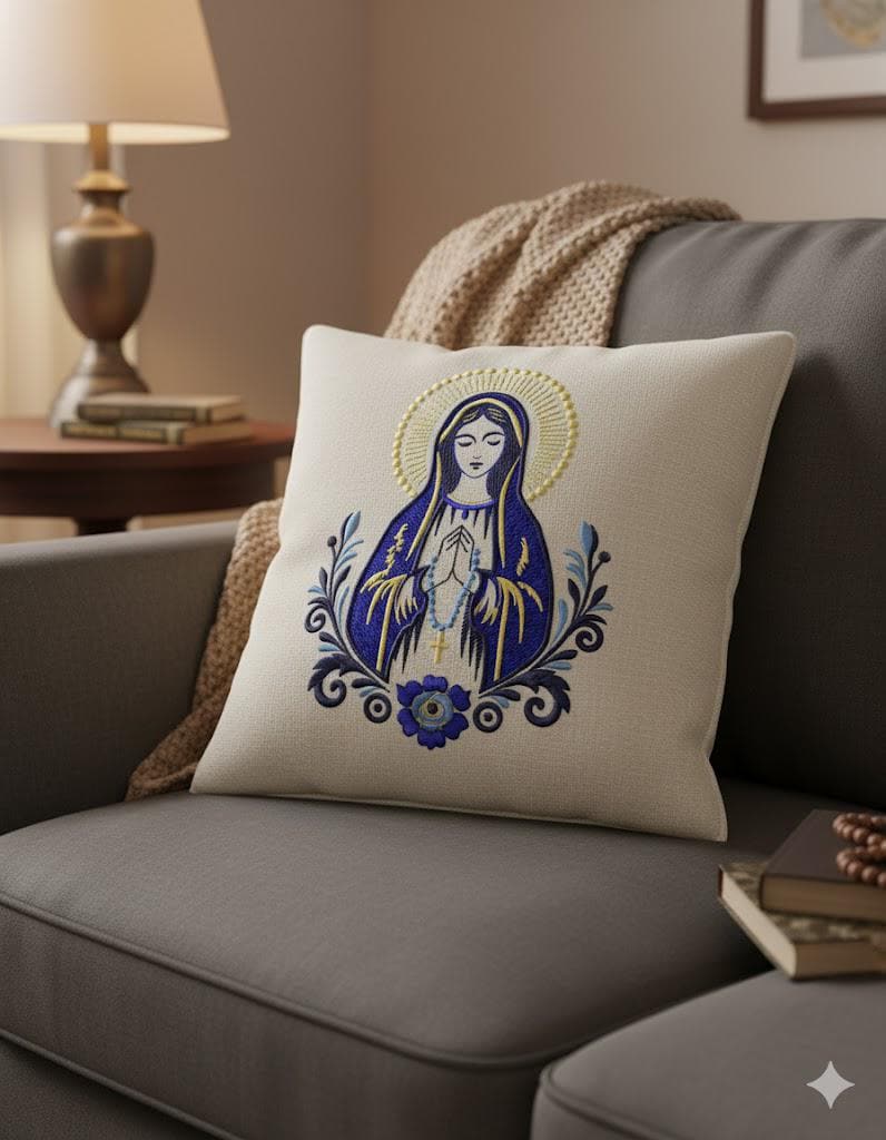 Virgin Mary Machine Embroidery Design | Holy Mother | Saint Mary With ...