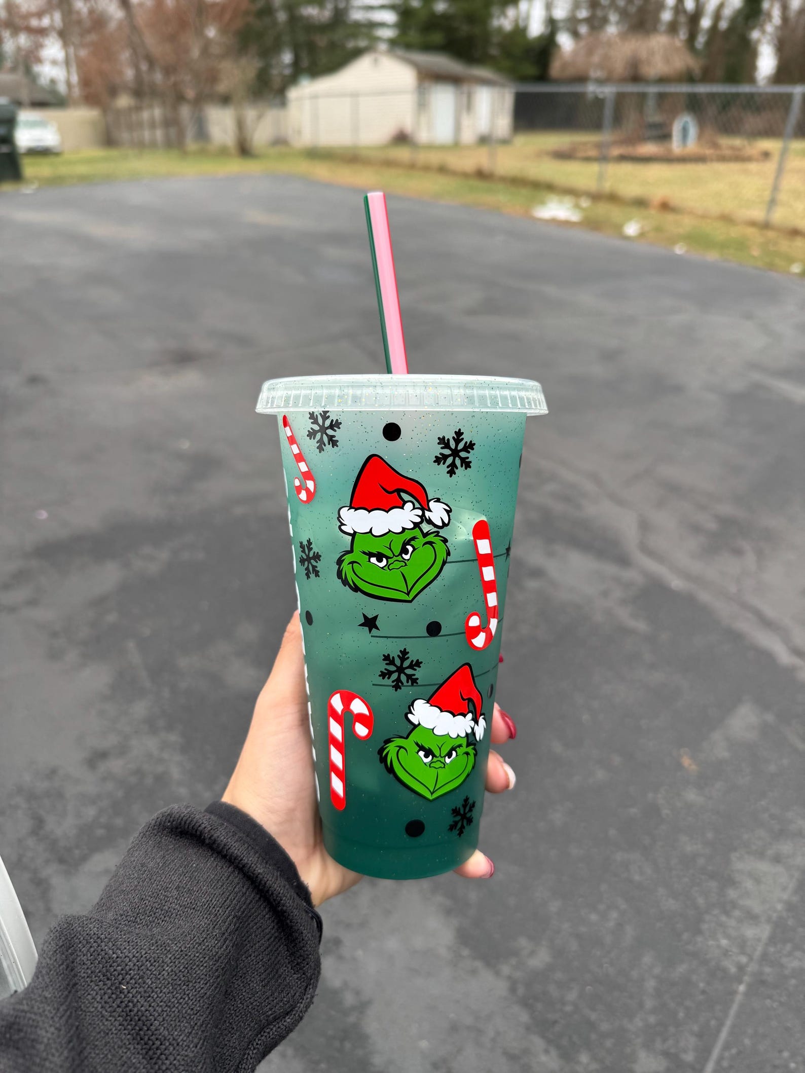 Grinch Starbucks Cold Cup, Candy Cane, Christmas Gifts - Etsy