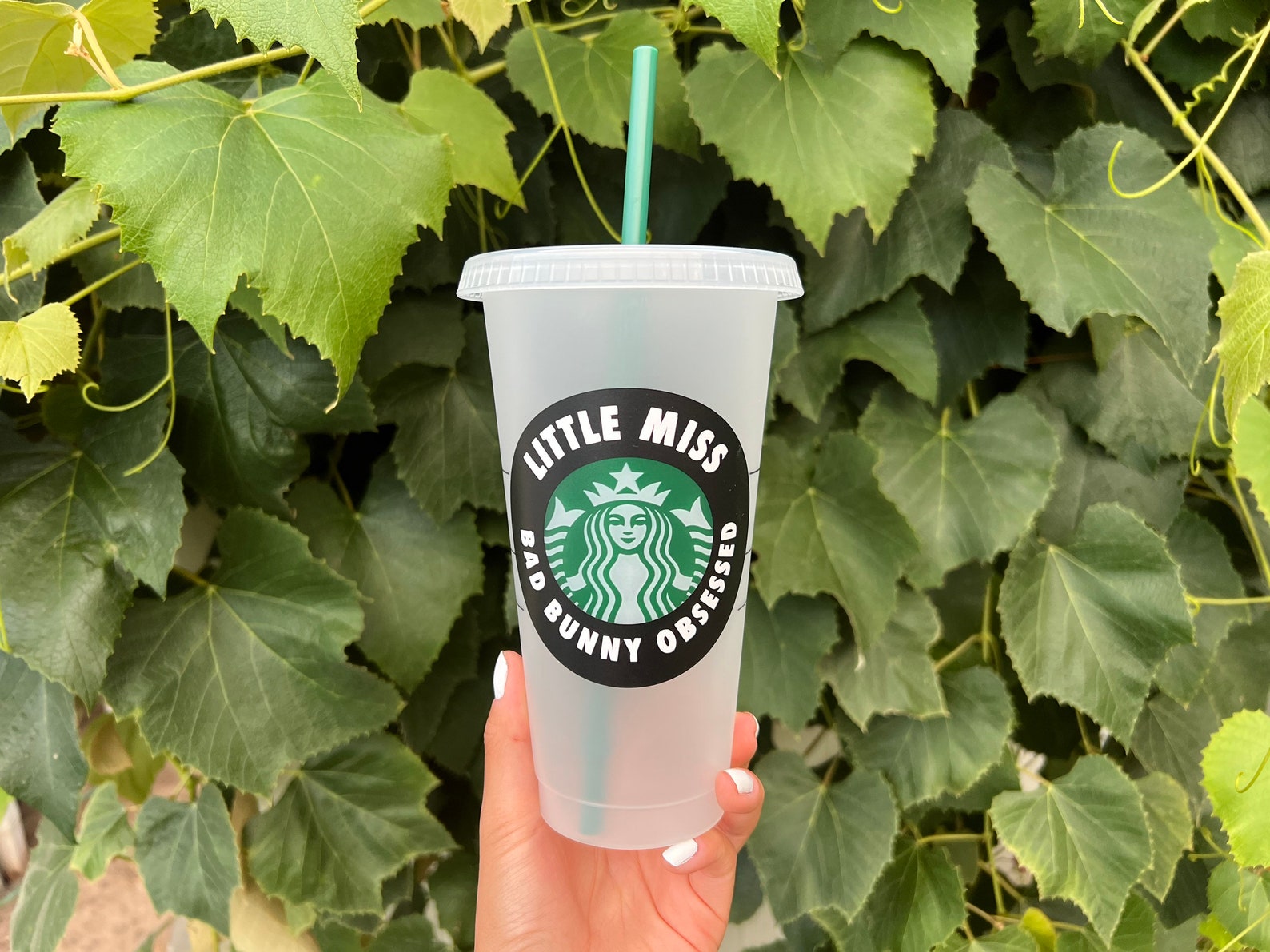 Little Miss Bad Bunny Obsessed Starbucks Cup Little Miss Bad - Etsy