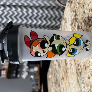 Powerpuff Girls Shaker Bottle, Blender Bottle, the Powerpuff Girls, Gym ...
