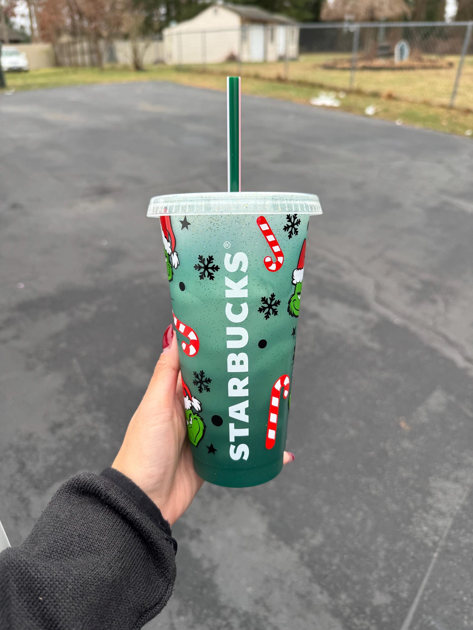 Grinch Starbucks Cold Cup, Candy Cane, Christmas Gifts - Etsy