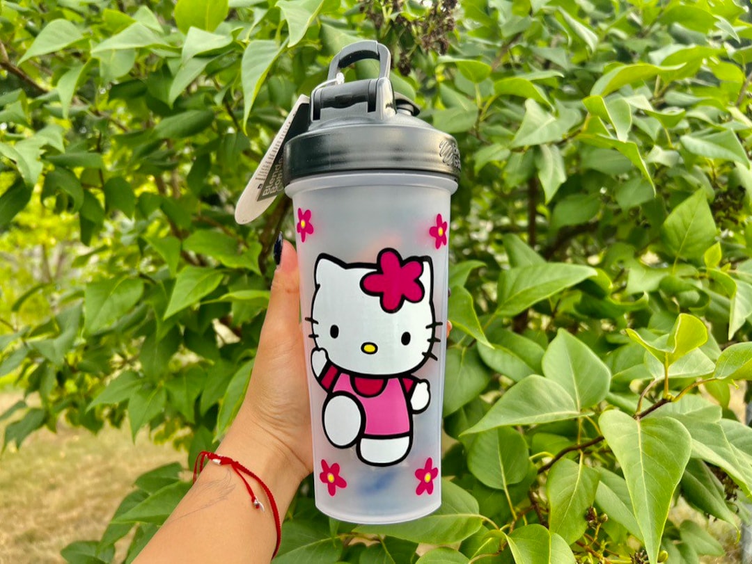 Hello Cat Shaker Bottle, Kitty Blender Bottle, Kawaii Kitty, Shaker Bottle, Blender Bottle ...