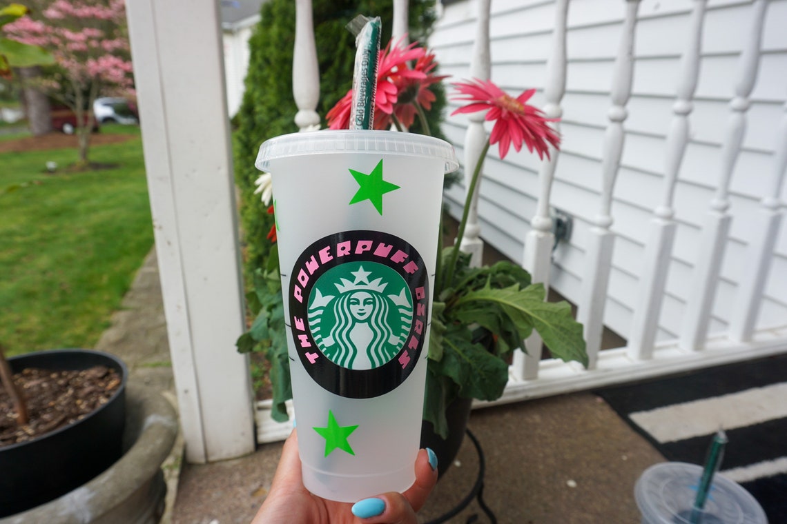 Powerpuff Girls Starbucks Cold Cup Powerpuff Girls Starbucks | Etsy