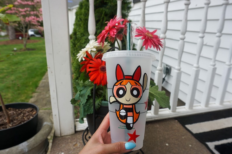 Powerpuff Girls Starbucks Cold Cup Powerpuff Girls Starbucks | Etsy