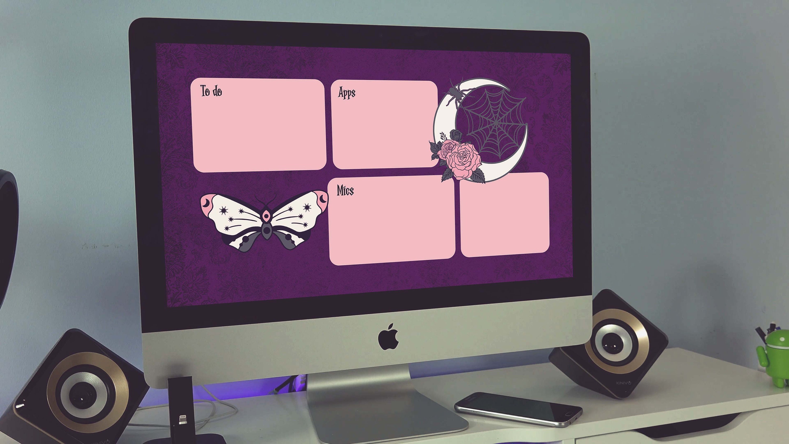 Purple Gothic Wallpaper for Mac and Window | Gothic Desktop Background ...