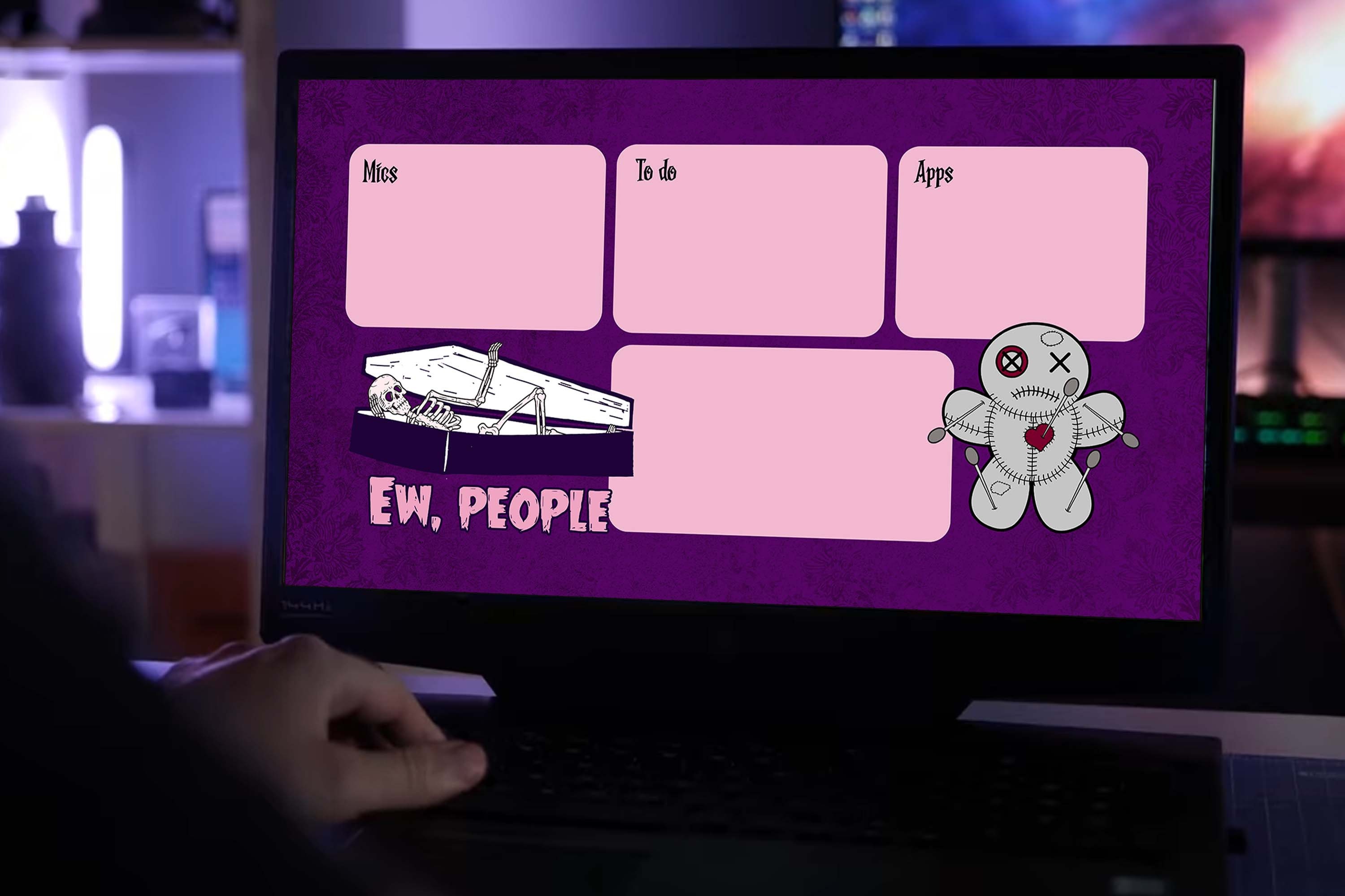 Purple Gothic Wallpaper for Mac and Window | Gothic Desktop Background ...