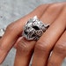 Japanese Oni Mask Ring Silver Oni Panther Ring Hannya - Etsy