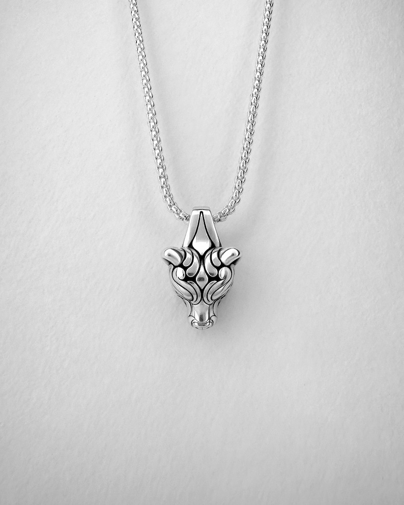 Sterling Silver Bear Pendant Ornate Bear Charm Necklace - Etsy