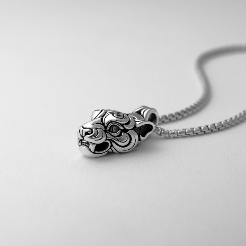 Sterling Silver Panther Head Pendant | Cougar, Puma Necklace - Etsy