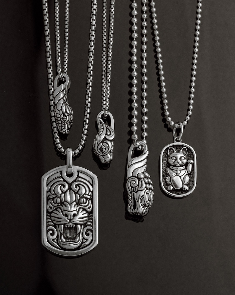 Lucky Money Cat Charm | Maneki Neko Silver Pendant Necklace - Etsy