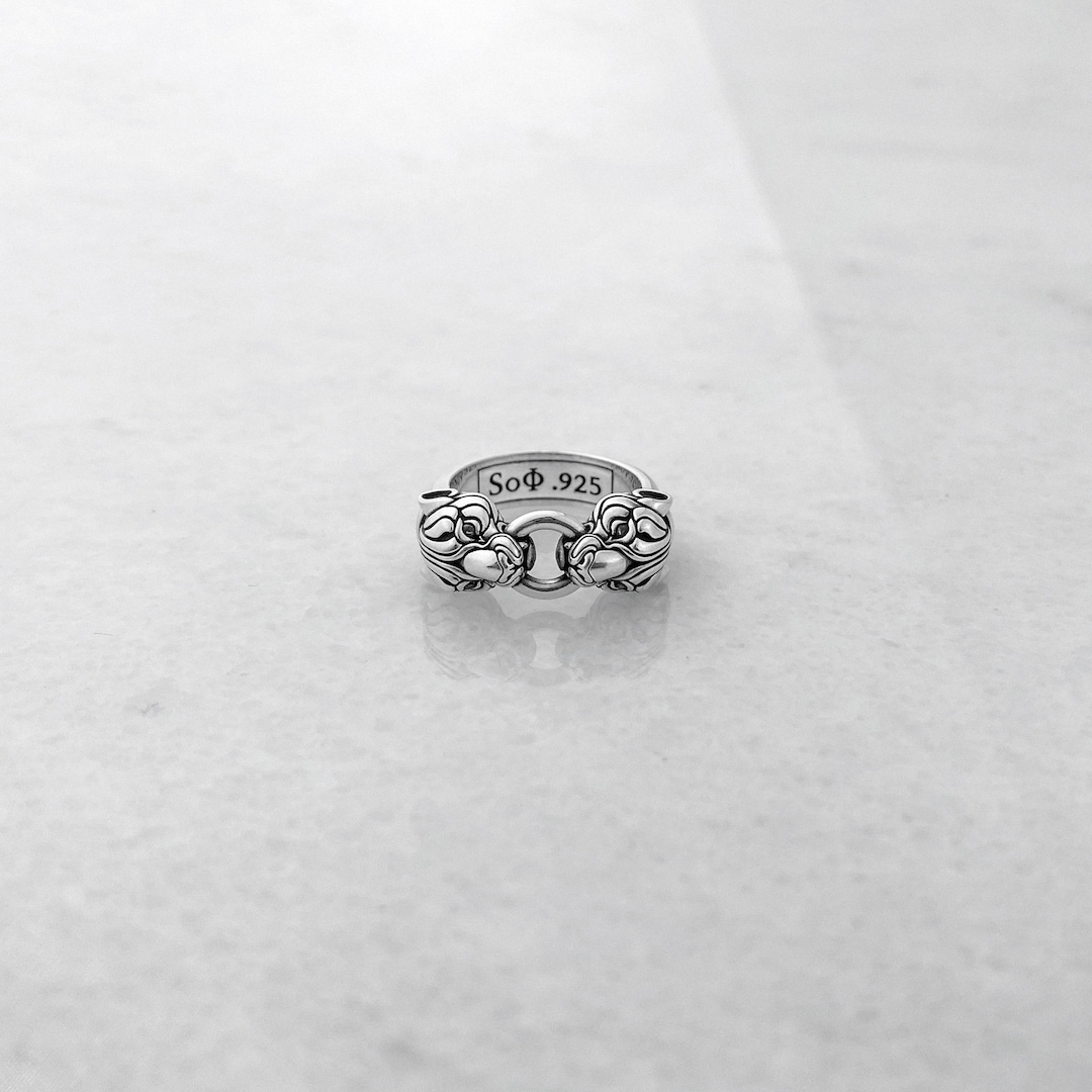 Art Deco Inspired Sterling Silver Puma Ring | Wild Cat Door Knocker ...