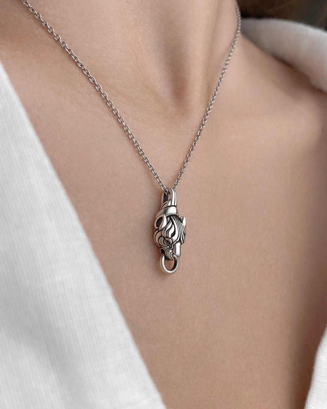 Art Deco Sterling Silver Puma Pendant / Panther Necklace - Etsy