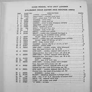 J I Case W10 Industrial Unit Loader Parts Manual Catalog Assembly ...