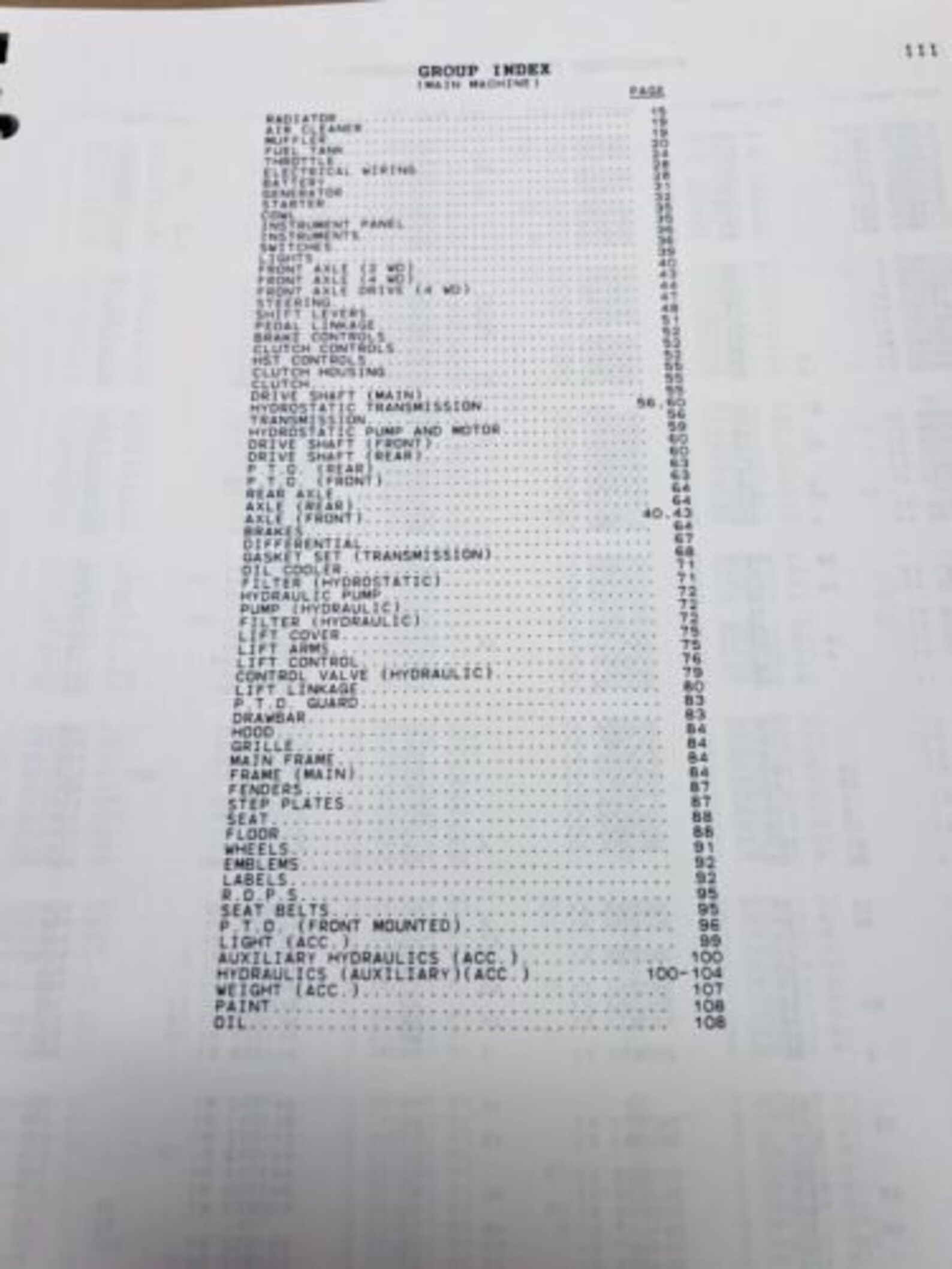 Massey Ferguson Mf 1020 Tractor Parts Manual Catalog Book Hydrostatic ...