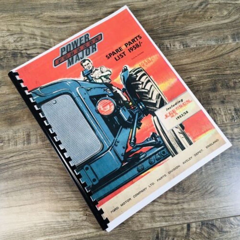 Fordson Power Major Tractor Parts List Manual Catalog Book Assembly ...