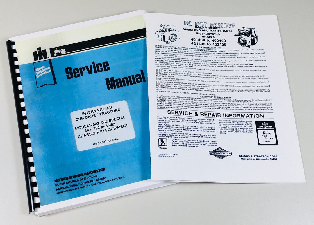 Cub Cadet 582 Special Garden Tractor Briggs Stratton 16hp Engine ...