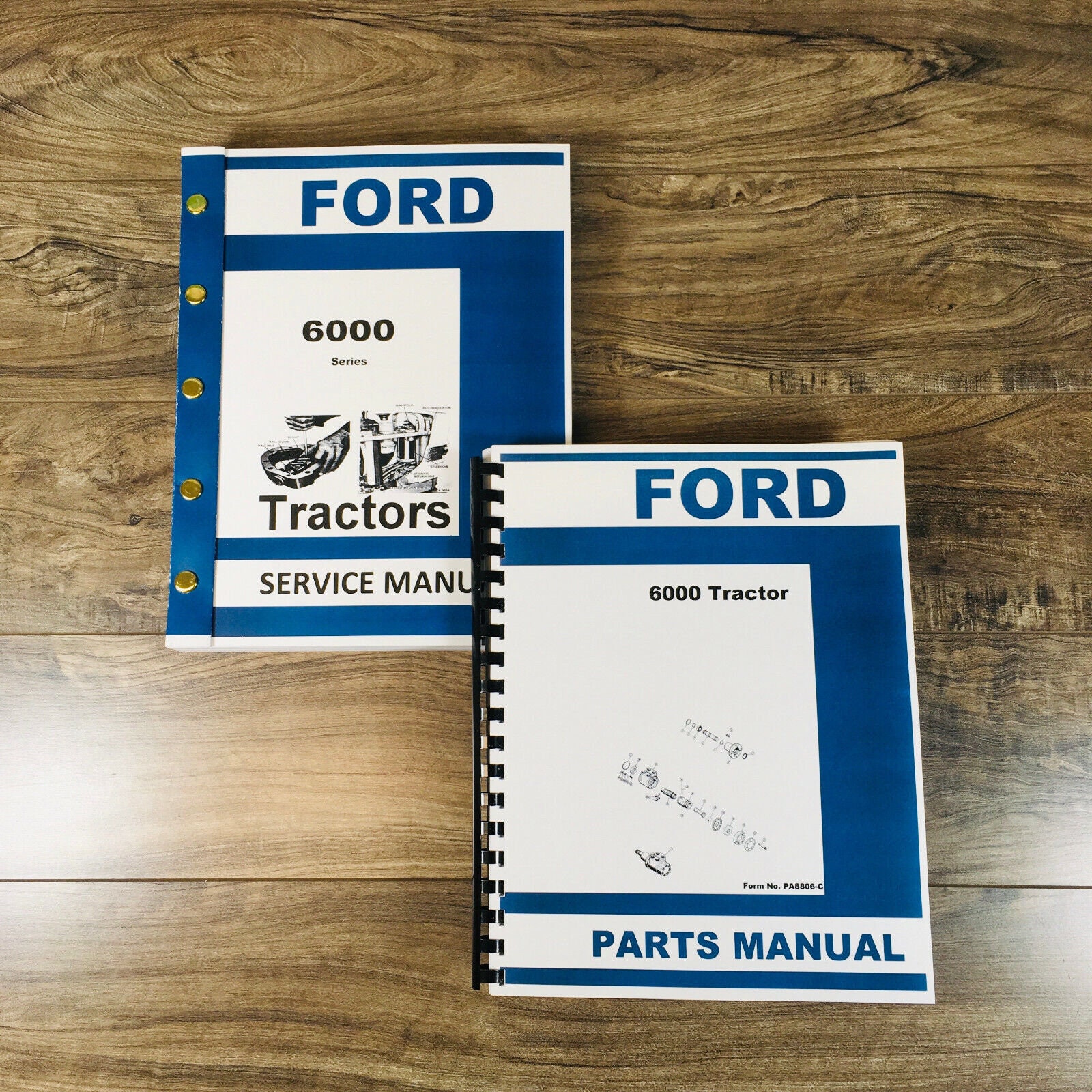 Ford 6000 Tractor Service Parts Manual Repair Shop Set Workshop Catalog ...