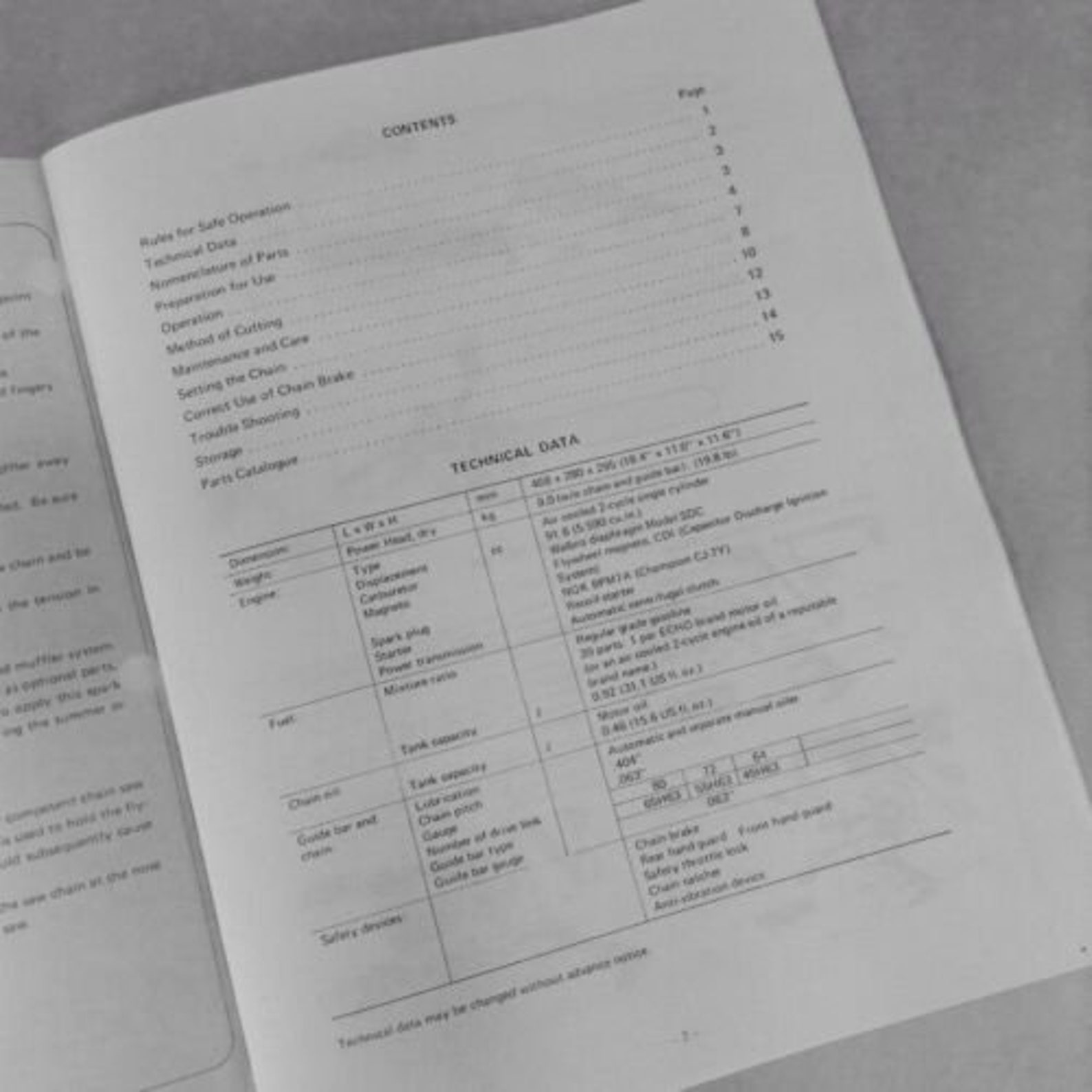 Echo Cs-900evl Chainsaw Operators Owners Manual Chain Saw Maintenance 2 ...