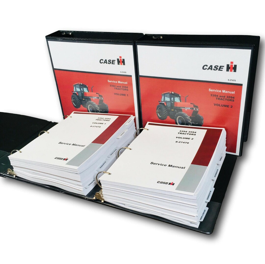 Case Ih 3394 3594 Tractor Service Manual Repair Shop Technical Book ...