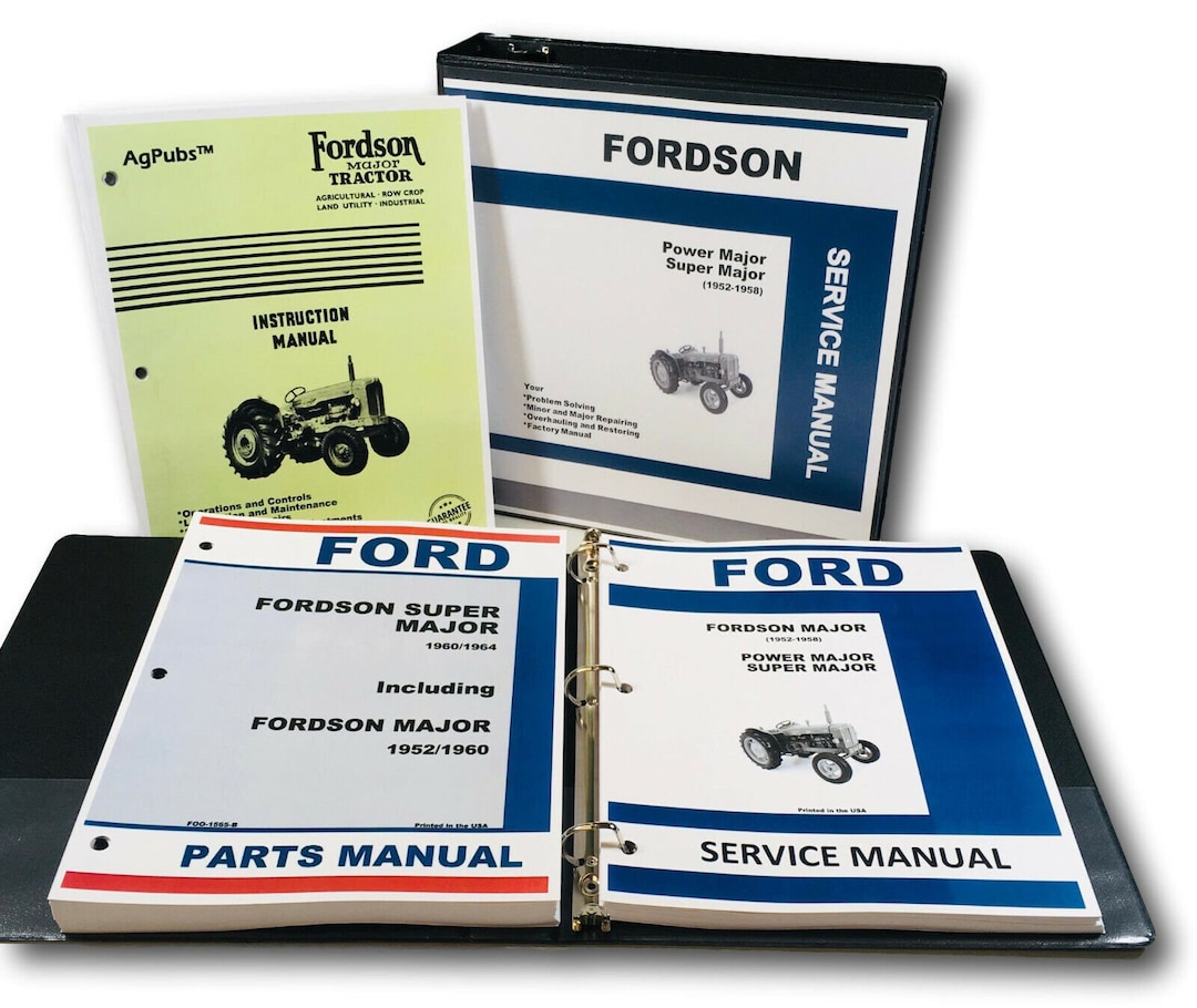 Ford Fordson Major Super Tractor Service Repair Manual Owners Parts ...