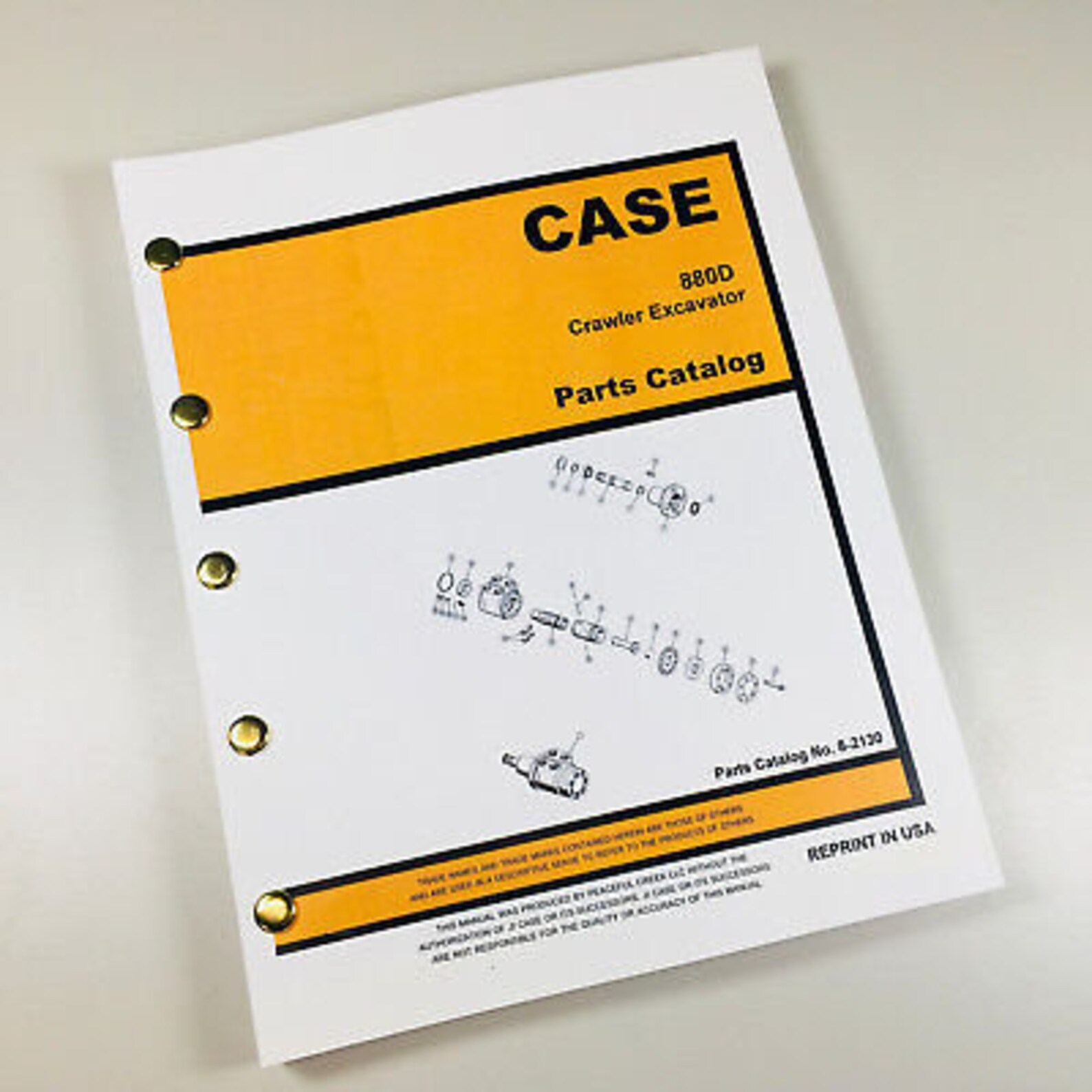 Case 880D Crawler Track Excavator Parts Manual Catalog Exploded Views ...