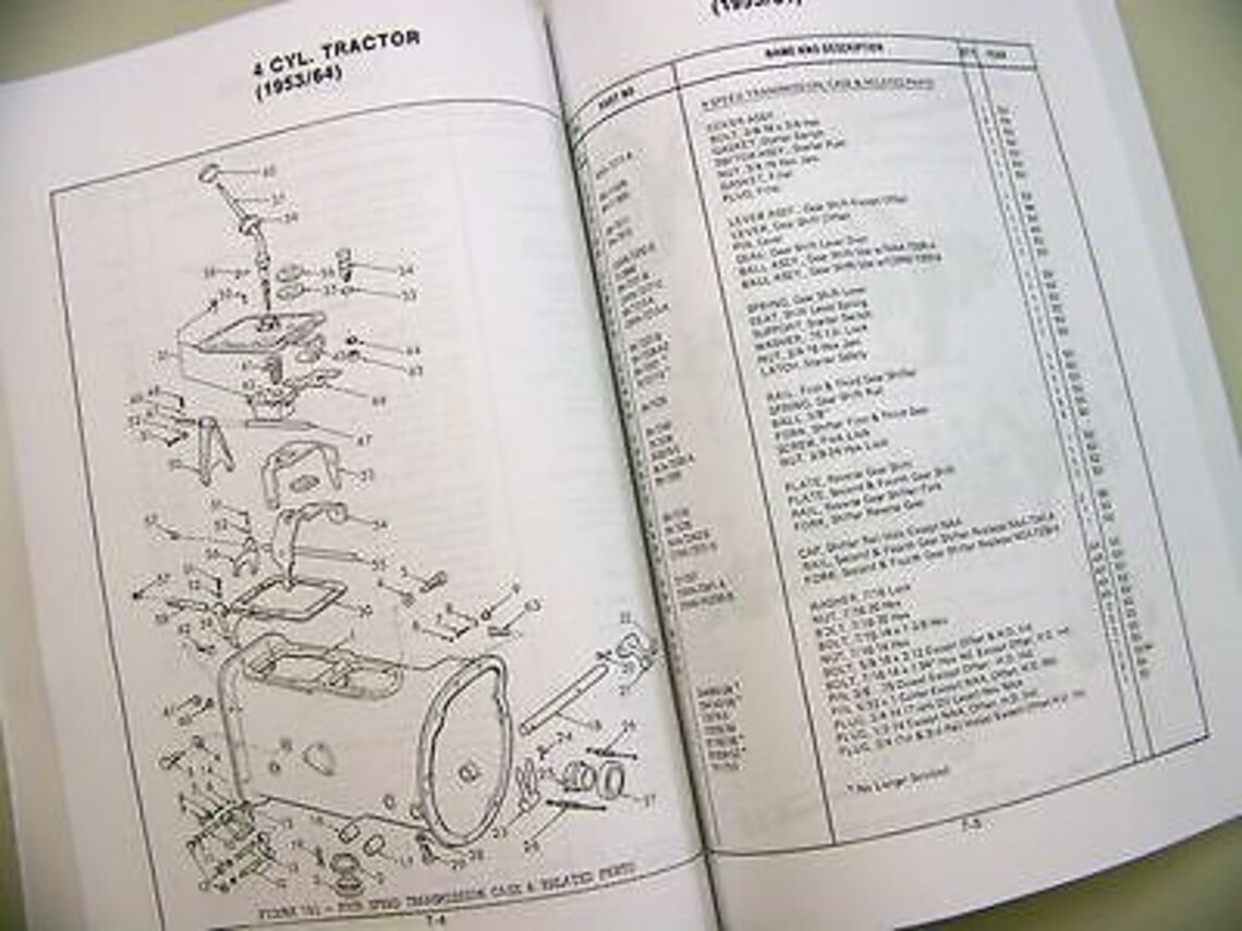 Ford 1801 Series Industrial Tractor Master Parts Manual - Etsy