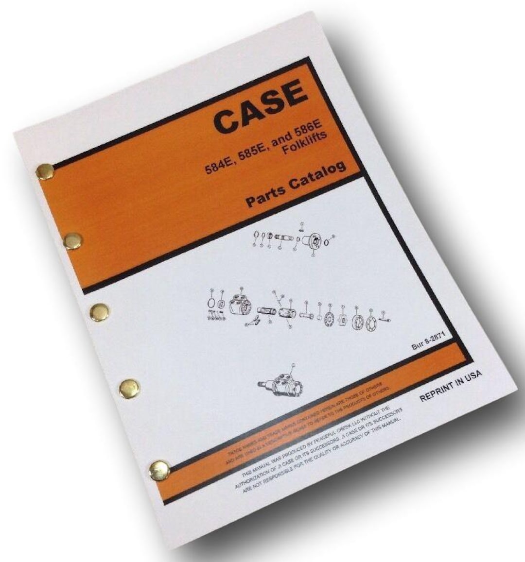 Case 584E 585E 586E Forklifts Fork Lift Parts Manual Catalog Exploded ...