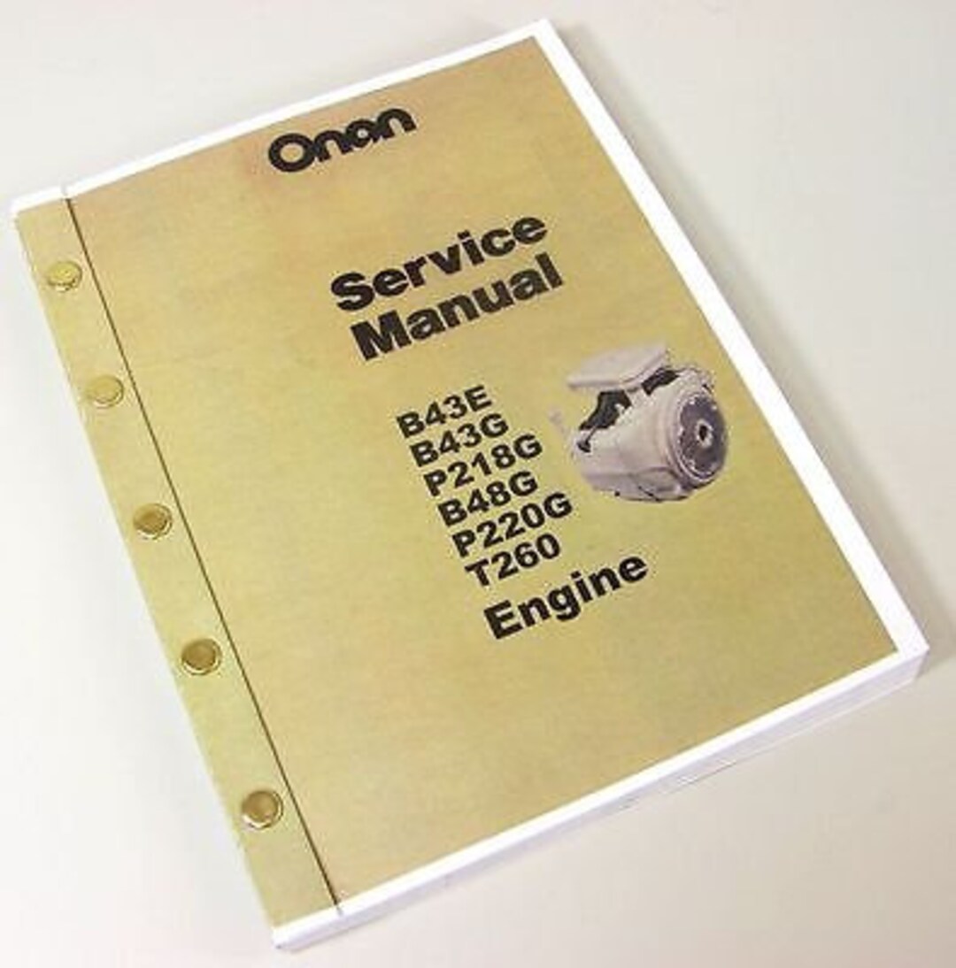 Onan 16 18 20 24 Hp Engine Service Repair Shop Overhaul Manual Cub John ...