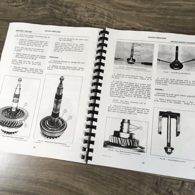 Massey Ferguson 204 Tractor Service Parts Manual Repair Shop Set Work ...