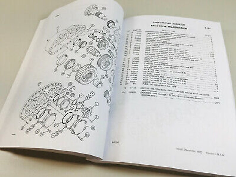 Case 1080B Crawler Track Excavator Parts Manual Catalog Exploded Views ...