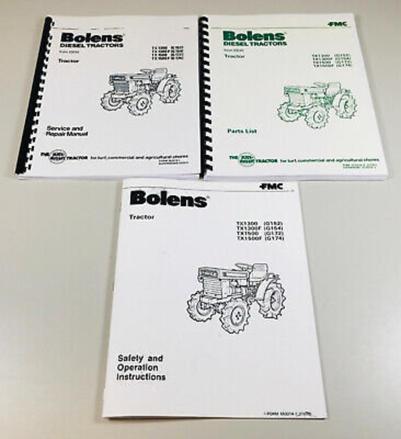Bolens G152 G154 G172 G174 Tractor Service Parts Operators Manual Set Repair - Etsy