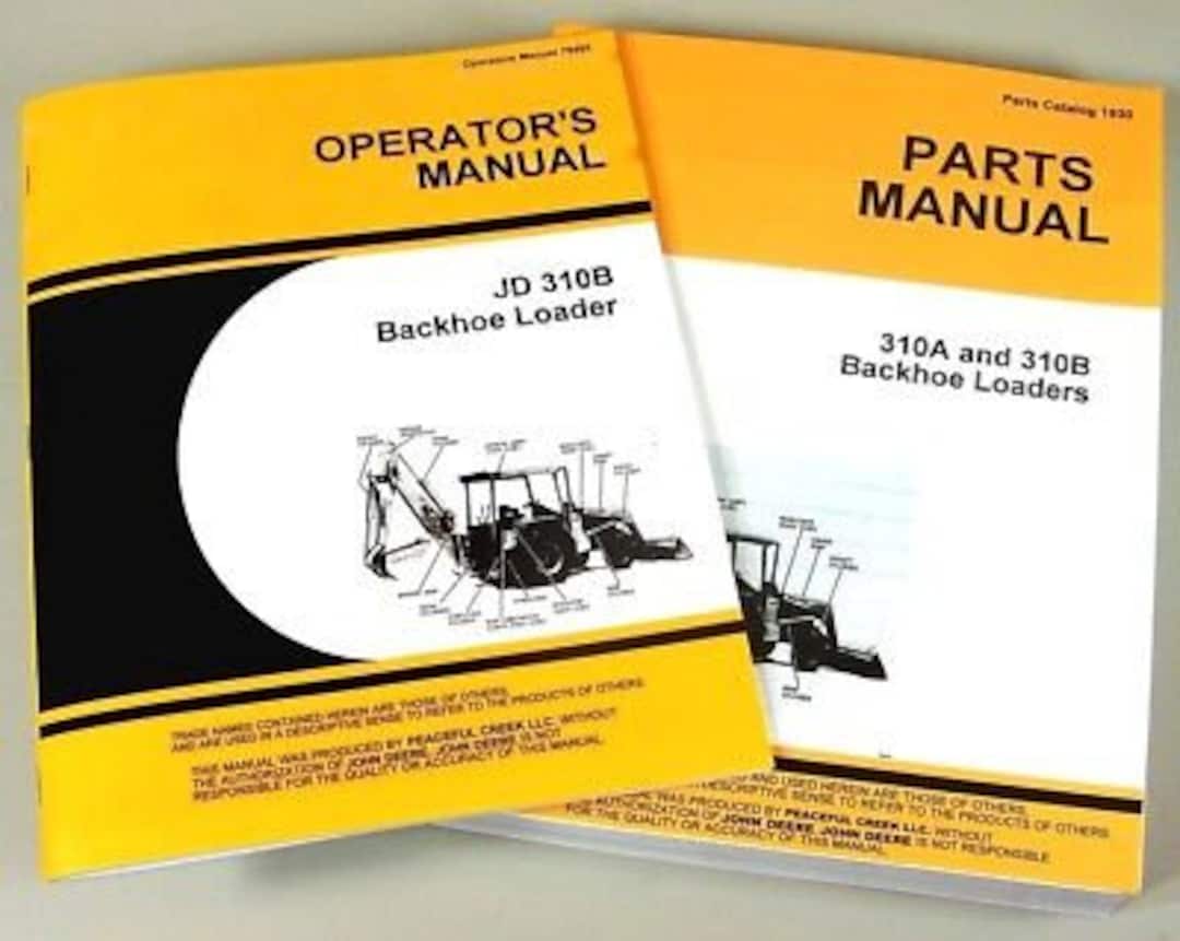 Operators Parts Manual Set for John Deere 310B Tractor Loader - Etsy