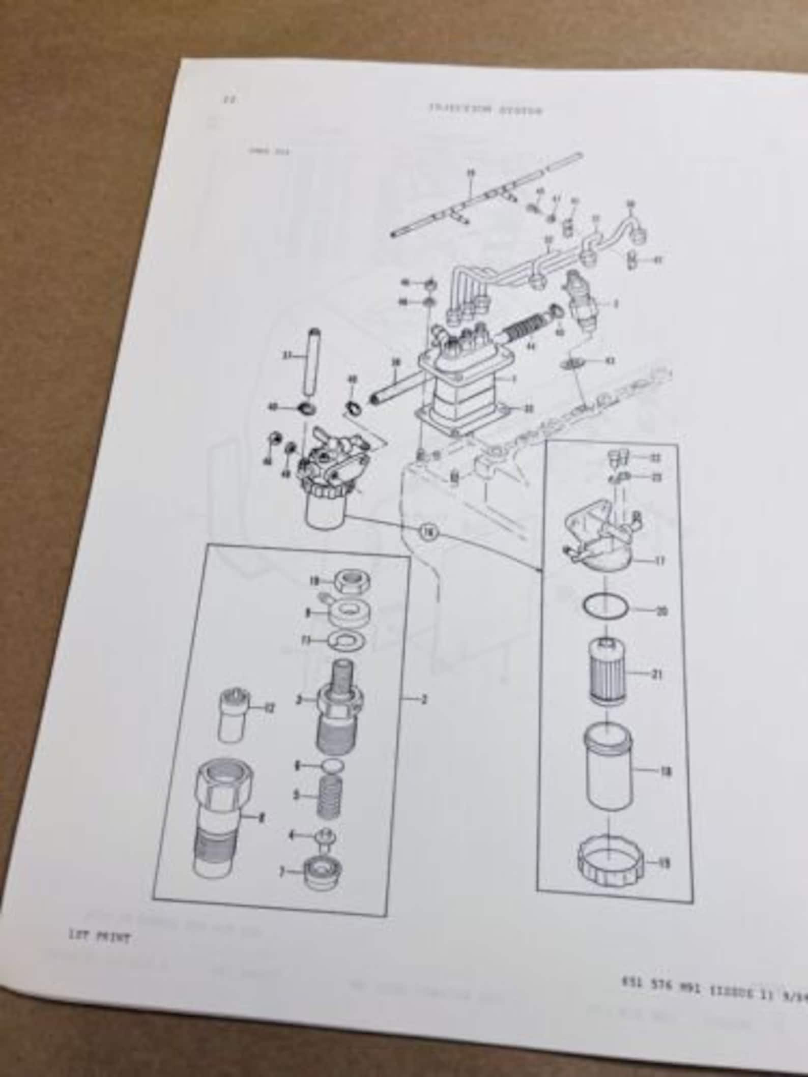 Massey Ferguson Mf 1020 Tractor Parts Manual Catalog Book Hydrostatic ...