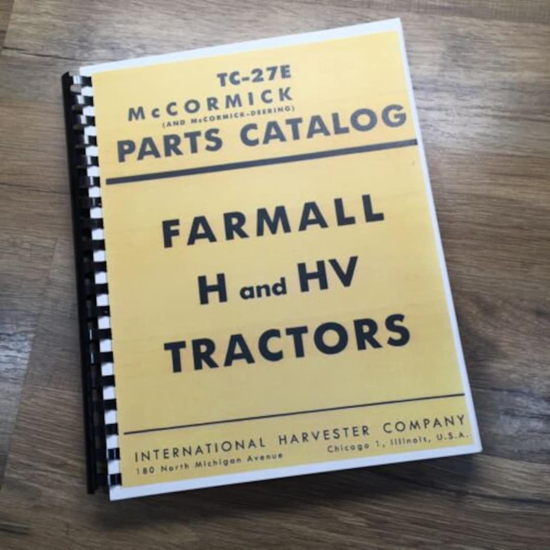 Farmall International H Hv Tractor Parts Manual Catalog Book Schematic ...