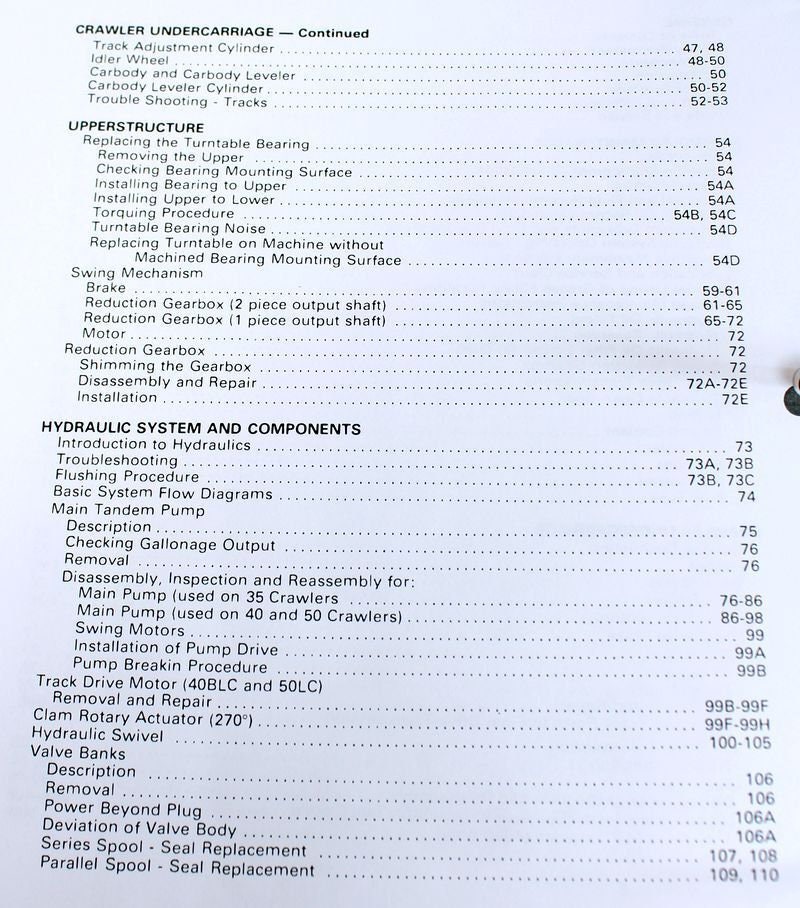 Case Drott 35B 40B 50B Crawler Excavator Service Repair Manual 35 40 50 ...