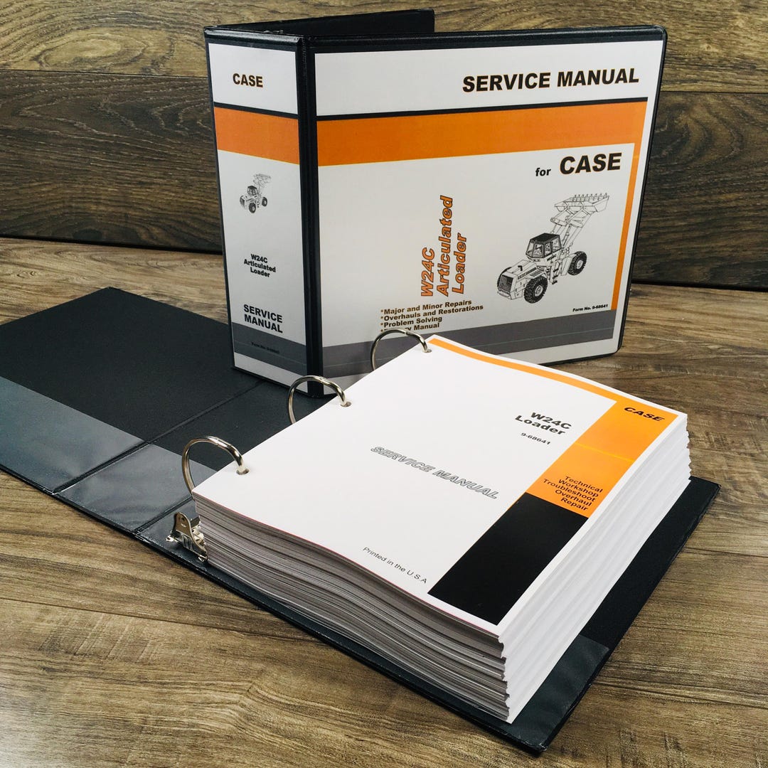 Case W24C Articulated Loader Service Technical Manual Repair Shop in ...